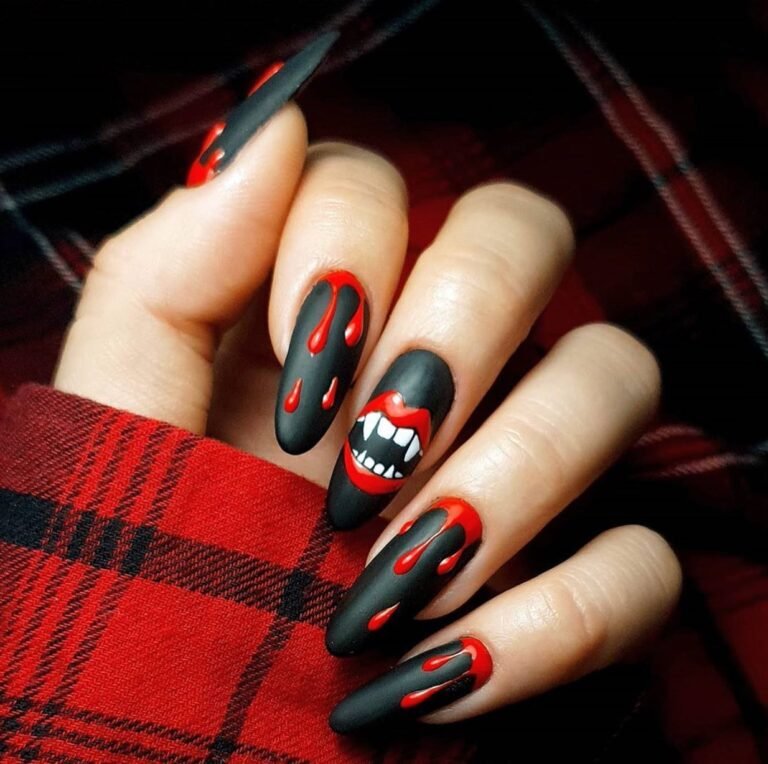 30 Best Vampire Nail Designs – Lovely Nails And Spa